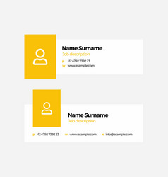 Corporate email signature design green colorful Vector Image