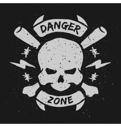 Danger zone emblem Royalty Free Vector Image - VectorStock