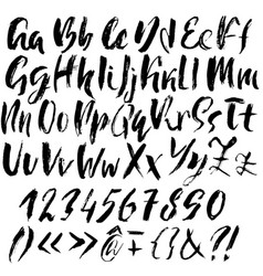 Hand drawn modern dry brush lettering gothic Vector Image