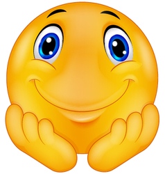 Thinking emoticon smiley Royalty Free Vector Image