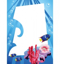 Deep blue sea frame Royalty Free Vector Image - VectorStock