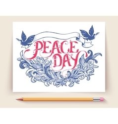Floral greeting card Royalty Free Vector Image