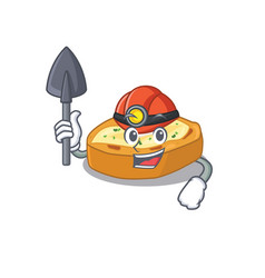 Baked potatoes miner cartoon design concept with Vector Image