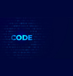 Digital coding background with numbers zero and Vector Image