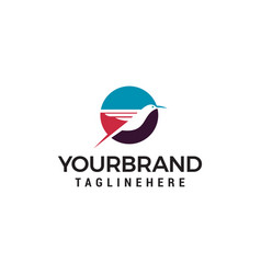 Circle flying logo design concept template Vector Image