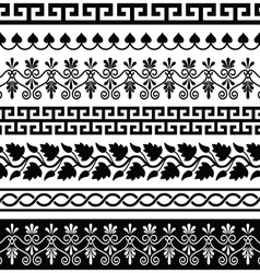 Ancient greek round pattern - set Royalty Free Vector Image