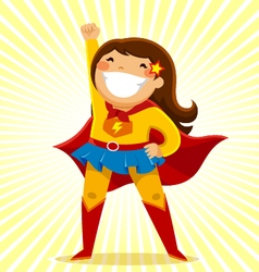 Brave girl trying to stop a boy who bullying Vector Image