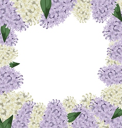 Lilac flower frame Royalty Free Vector Image - VectorStock