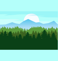 Rural countryside landscape farmhouse spring Vector Image