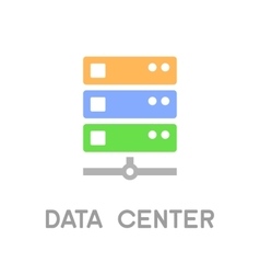 Data center icon set Royalty Free Vector Image
