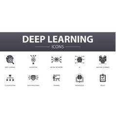 Deep learning infographic 10 steps ui design Vector Image
