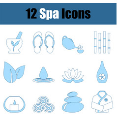 Wellness spa and nature icons Royalty Free Vector Image