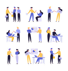 Business team set Royalty Free Vector Image - VectorStock