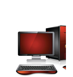 Computer station Royalty Free Vector Image - VectorStock