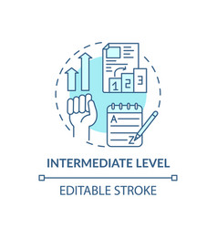 Intermediate level concept icon Royalty Free Vector Image
