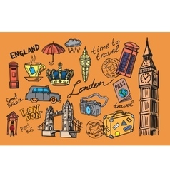 London card - hand drawn Royalty Free Vector Image