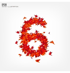 Funny cartoon numbers-6 Royalty Free Vector Image