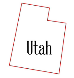 Utah state map and flag Royalty Free Vector Image