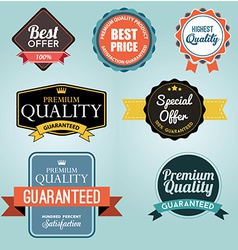 Set stickers and ribbons Royalty Free Vector Image