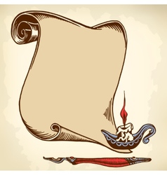 Paper scroll design isolated Royalty Free Vector Image