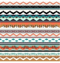 Beadwork border pattern design stripes Royalty Free Vector