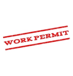 Work permit watermark stamp Royalty Free Vector Image