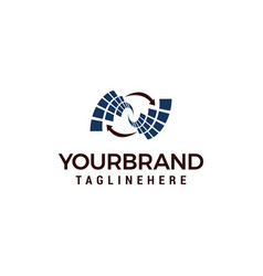 Rotation tech logo design template elements Vector Image