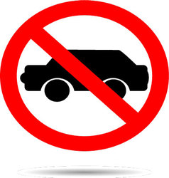 Ban cars sign flat icon Royalty Free Vector Image