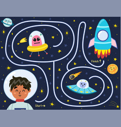Help llama astronaut find way to moon Royalty Free Vector