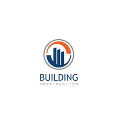 Letter m building company logo Royalty Free Vector Image