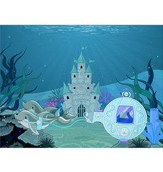 Dolphin carriage Royalty Free Vector Image - VectorStock