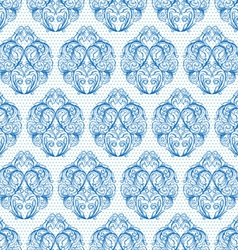 Floral blue ornamental seamless pattern Royalty Free Vector