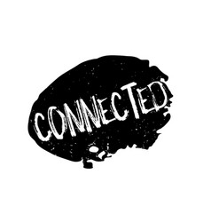 Connected rubber stamp Royalty Free Vector Image