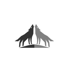 Abstract king wolf logo icon Royalty Free Vector Image