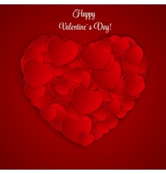 Happy valentines day card with heart music notes Vector Image