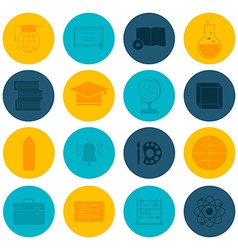 School subject neon label set Royalty Free Vector Image