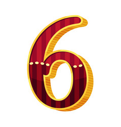Number 8 in circus style Royalty Free Vector Image