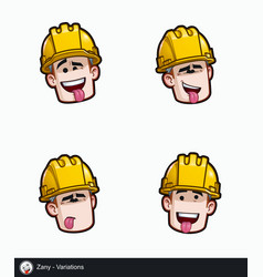 Construction worker - expressions affection Vector Image