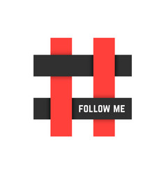 Follow me neon text me neon sign Royalty Free Vector Image