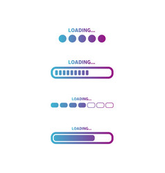 Set loading icons colorful progress loading Vector Image