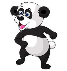 Panda cartoon dancing Royalty Free Vector Image