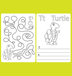 Learn colors - orange worksheet game for kids Vector Image