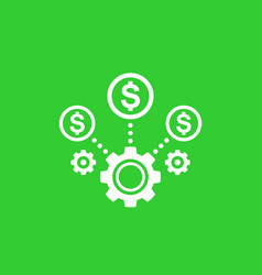 Operational costs optimization icon Royalty Free Vector