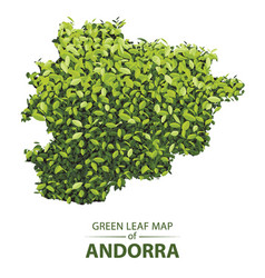 Green leaf map of andorra of a Royalty Free Vector Image