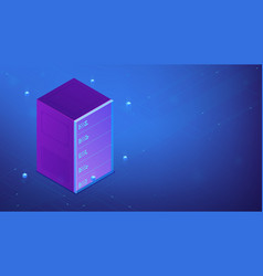 Isometric quantum computer 3d Royalty Free Vector Image