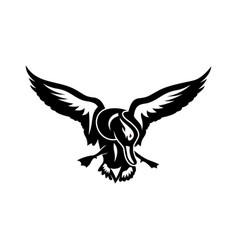 Duck hunting template Royalty Free Vector Image