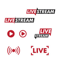 Live stream logo design Royalty Free Vector Image