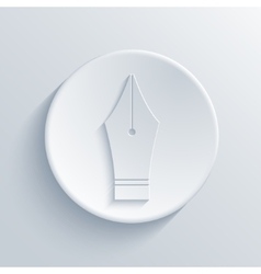 Modern light circle icon with shadow Royalty Free Vector