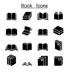 Book icon set simplicity theme Royalty Free Vector Image