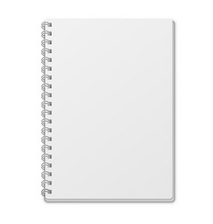 Empty white notebook template Royalty Free Vector Image